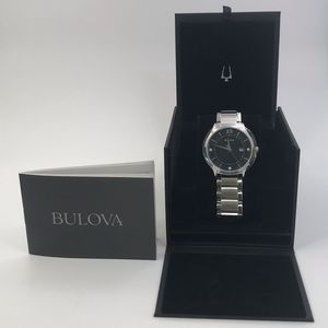Bulova | Accessories | Bulova Mens Diamond Accents Black Dial Watch New ...